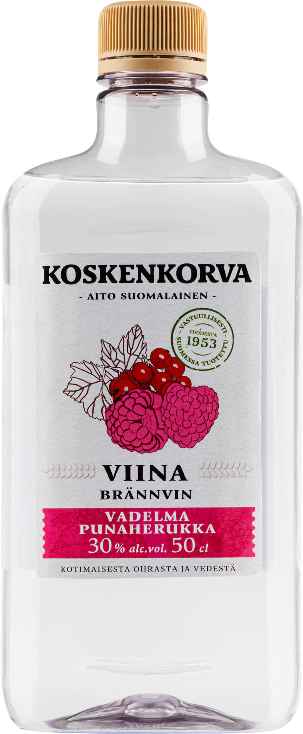 Koskenkorva Vadelma-Punaherukka Viina plastflaska | Alko