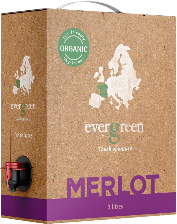 Evergreen Organic Merlot 2018 lådvin | Alko