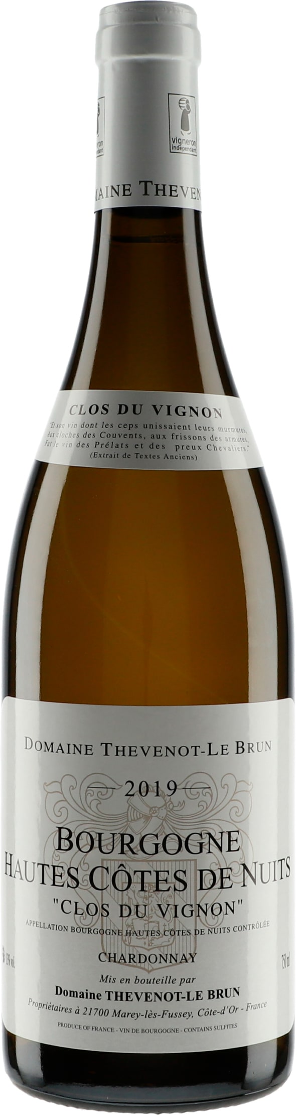 Thevenot le Brun Bourgogne Hautes Côtes de Nuits Clos du Vignon 2019 | Alko