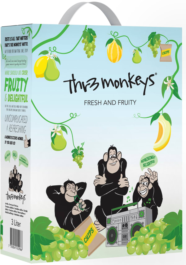 Thr3 Monkeys Fresh & Fruity lådvin | Alko