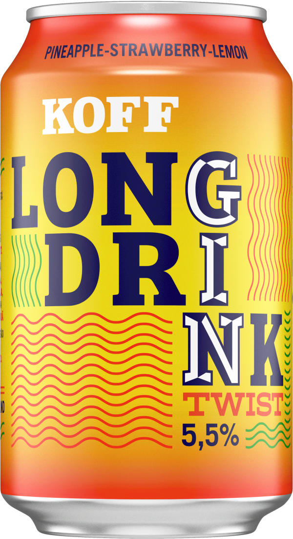 Koff Long Drink Twist Pineapple Strawberry Lemon can | Alko