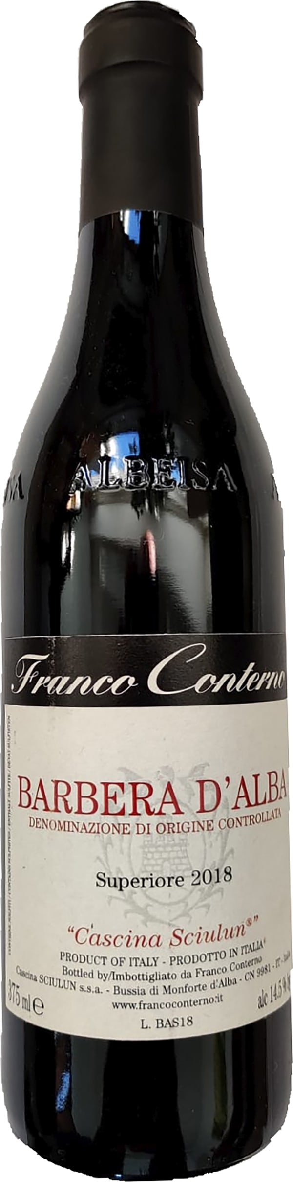 Franco Conterno Barbera d'Alba Cascina Sciulun 2018 | Alko